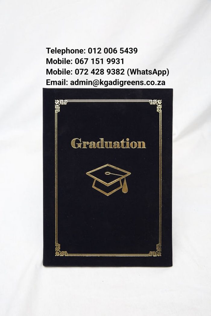 Certificate Folder/Cover A4 size - Kgadi Greenleaf