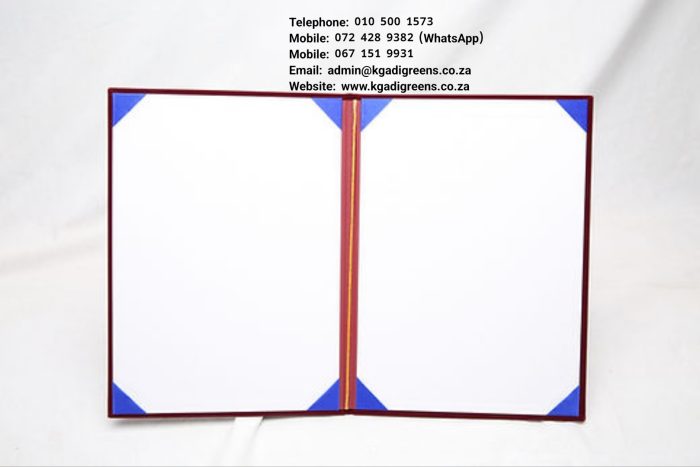 Graduation Certificate Folder / Cover - (Velvet or Vinyl ) - Kgadi ...