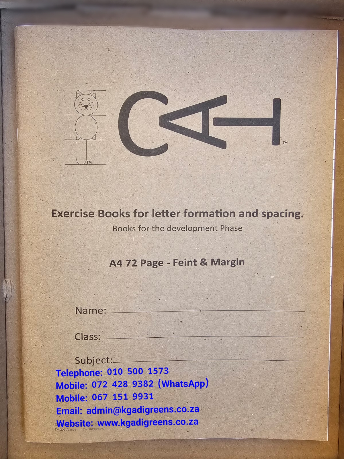 Cat Exercise Book, 72 Pages Feint & Margin Exercise book – Kgadi Greenleaf