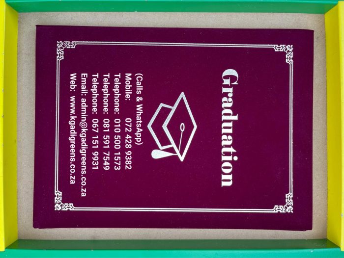 Graduation Certificate Folder / Cover - (Velvet or Vinyl ) - Kgadi ...
