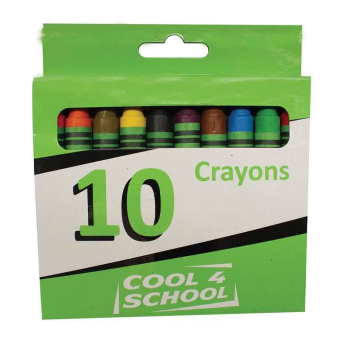 Cool 4 School Wax Crayons 12mm 10's - Kgadi Greenleaf