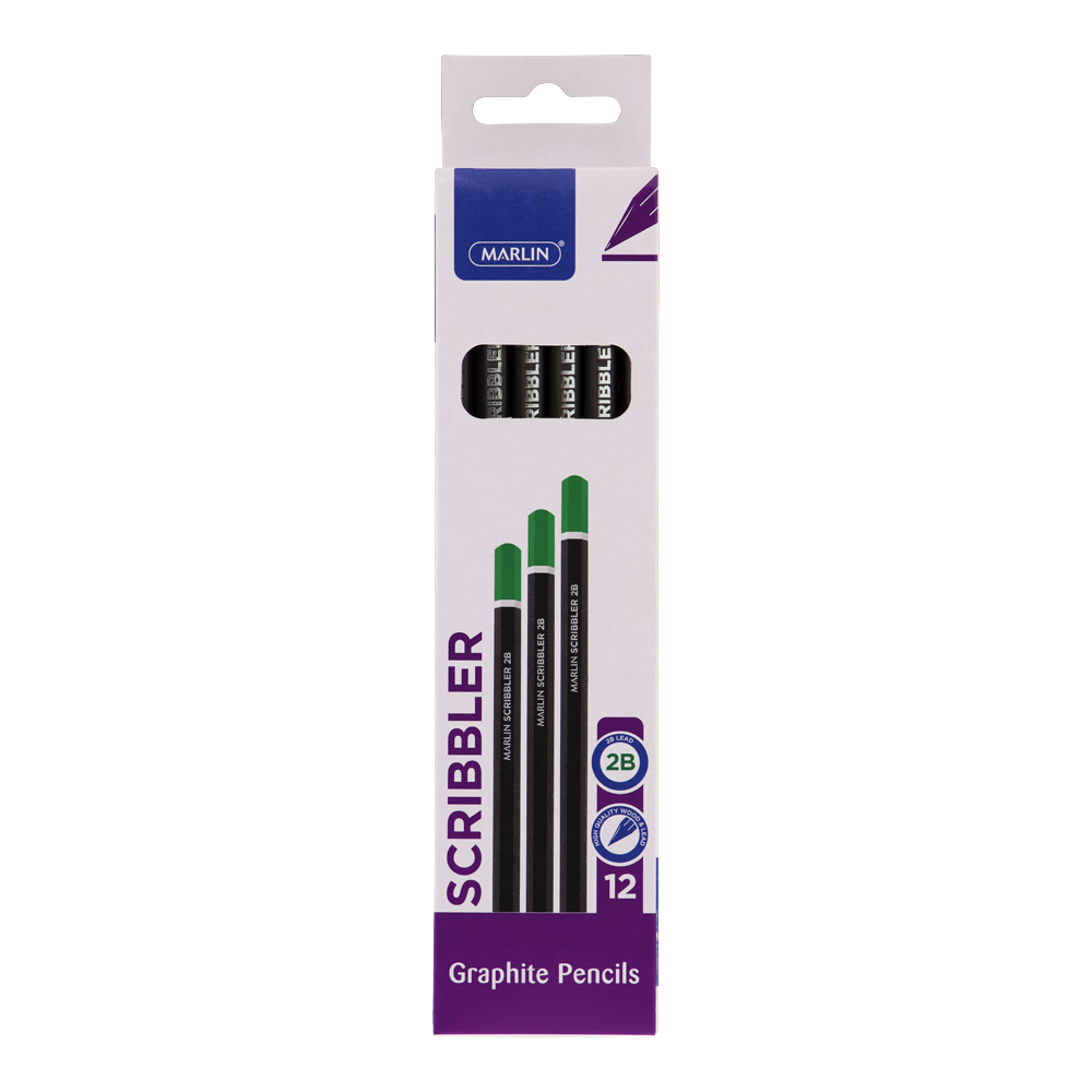 Marlin Graphite 2B End Dipped Pencils 12’s 2B End Dipped Pencil Black ...
