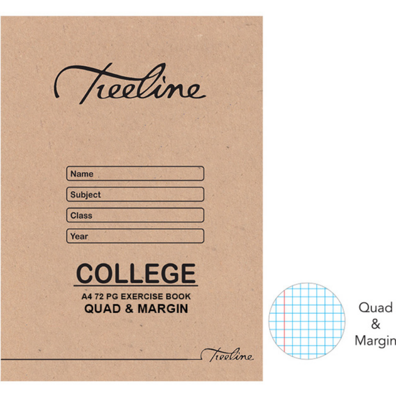 Treeline College Exercise Book A4 72 Pages Quad Margin Kgadi Treeline College Exercise Book A4 72 Pages Quad Margin Kgadi