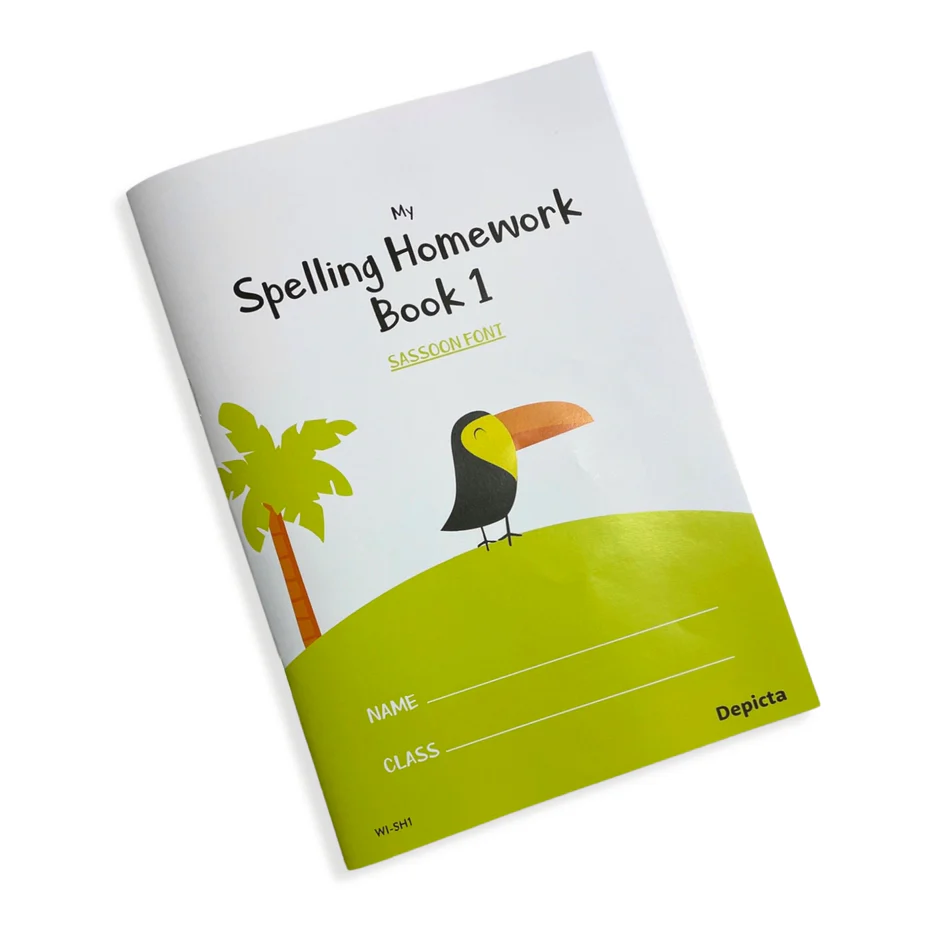 My Spelling Homework Book 1 — Sassoon Font - Kgadi Greenleaf
